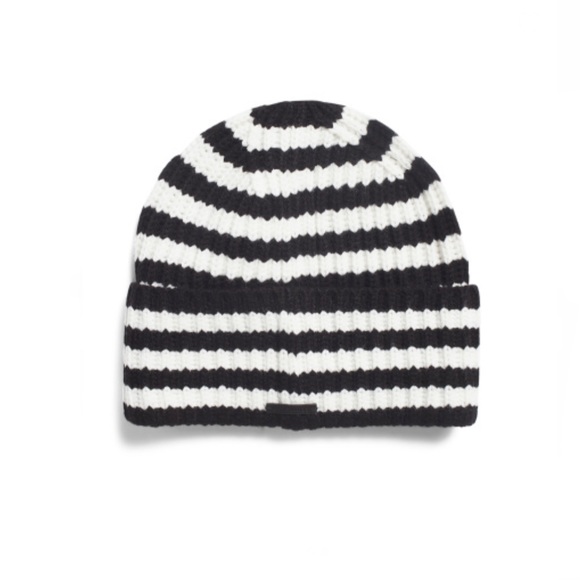 All Saints | Accessories | All Saints Striped Knit Ribbed Cuffed Beanie ...